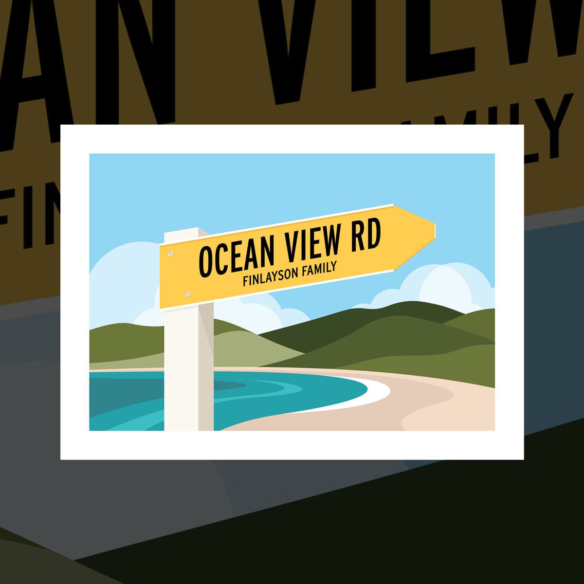 'Bay of Islands' personalised road sign art print – Fishmob - Iconic NZ ...