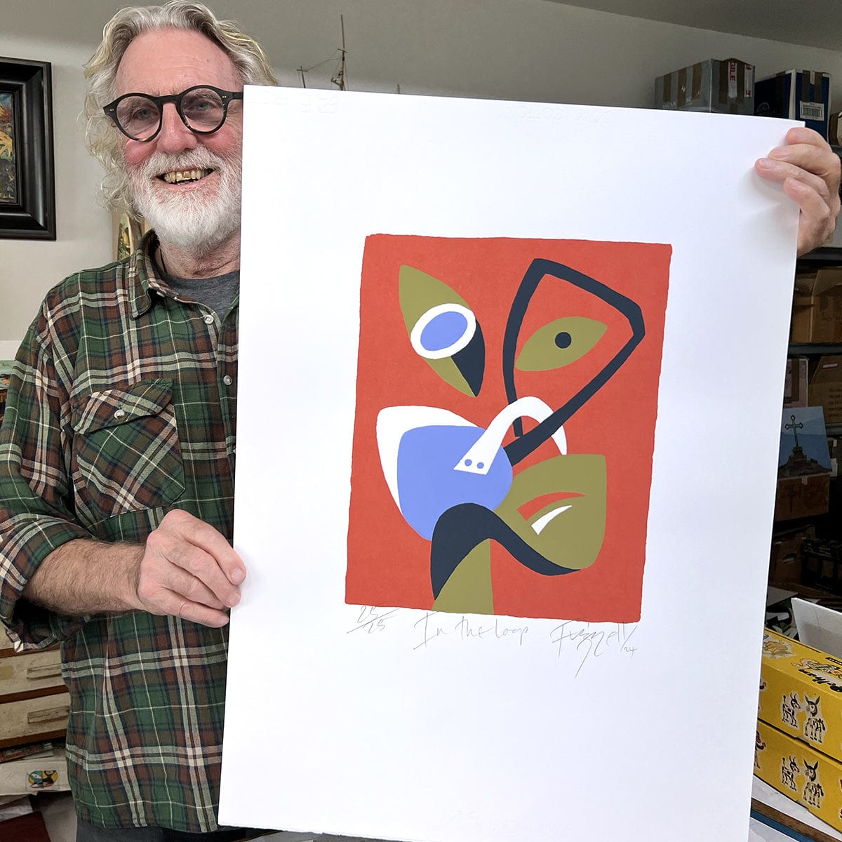 In The Loop 1 - Limited Edition art print by Dick Frizzell – Fishmob ...