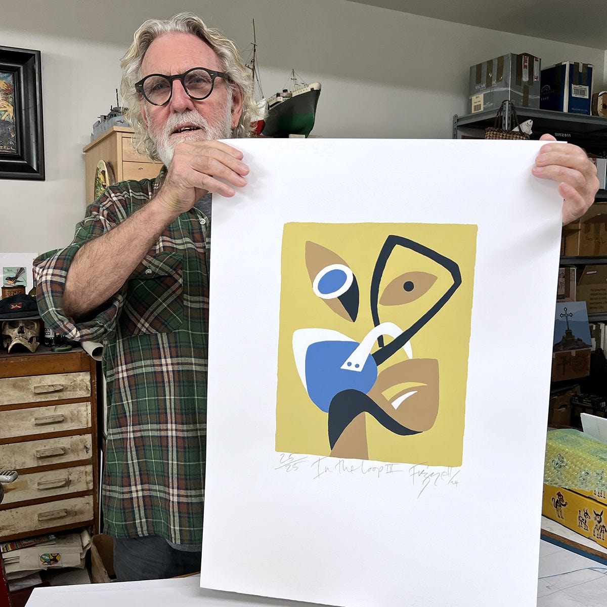In The Loop 3 - Limited Edition art print by Dick Frizzell – Fishmob ...