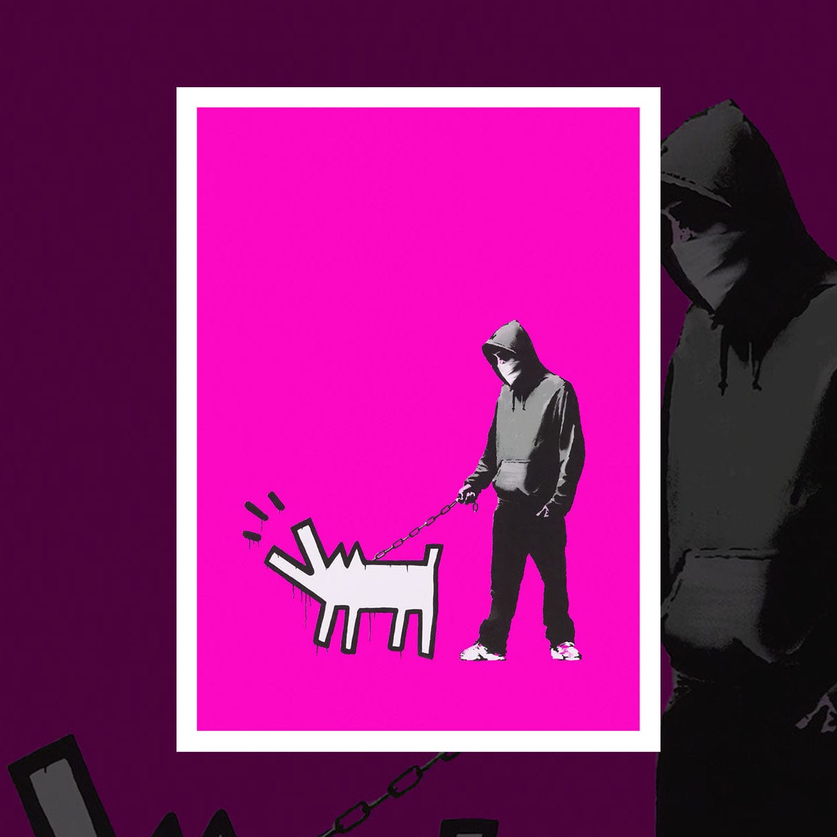 'Choose Your Weapon - Magenta' Banksy art print – Fishmob - Iconic NZ ...