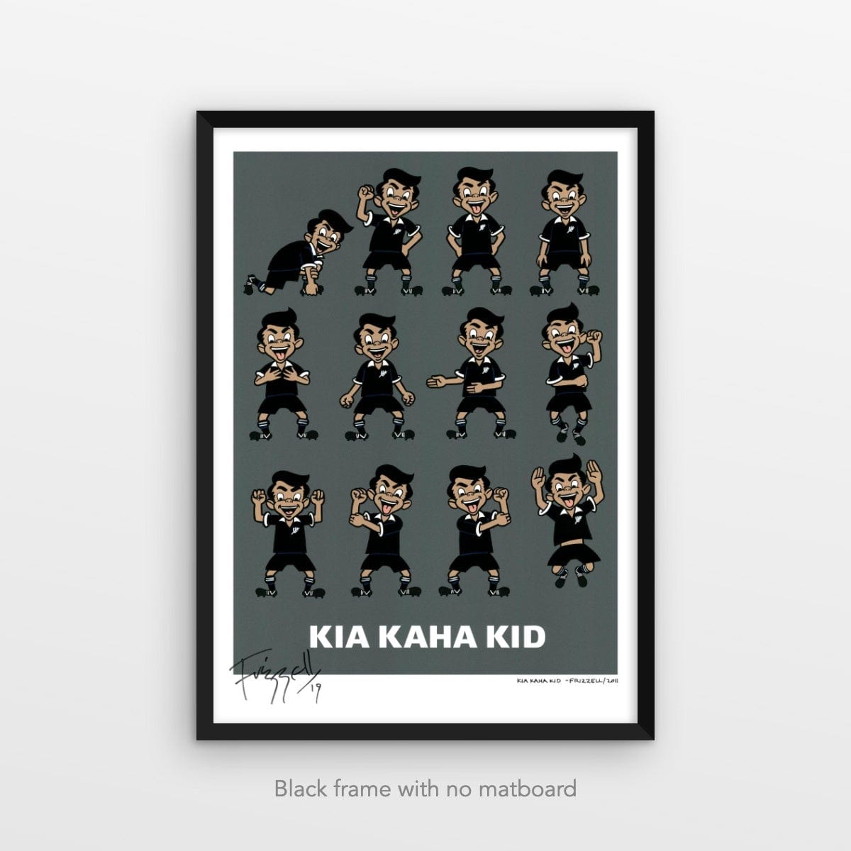 "Kia Kaha Kid" framed and signed A3 print by Dick Frizzell – Fishmob ...