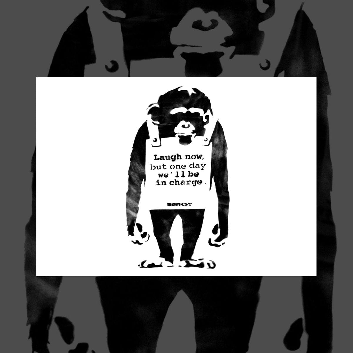 'Laugh Now' Banksy art print – Fishmob - Iconic NZ art prints