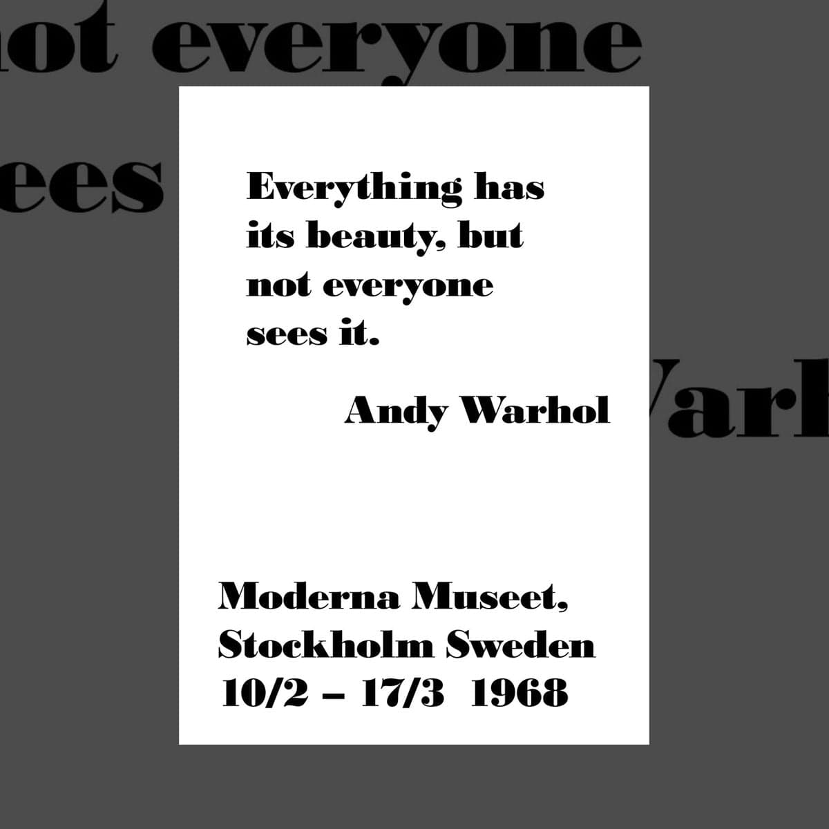 'Everything Has Its Beauty, But Not Everyone Sees It' art print by And ...