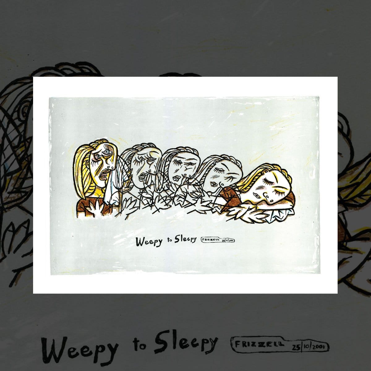 Weepy to Sleepy A3 art print by Dick Frizzell – Fishmob - Iconic NZ art ...