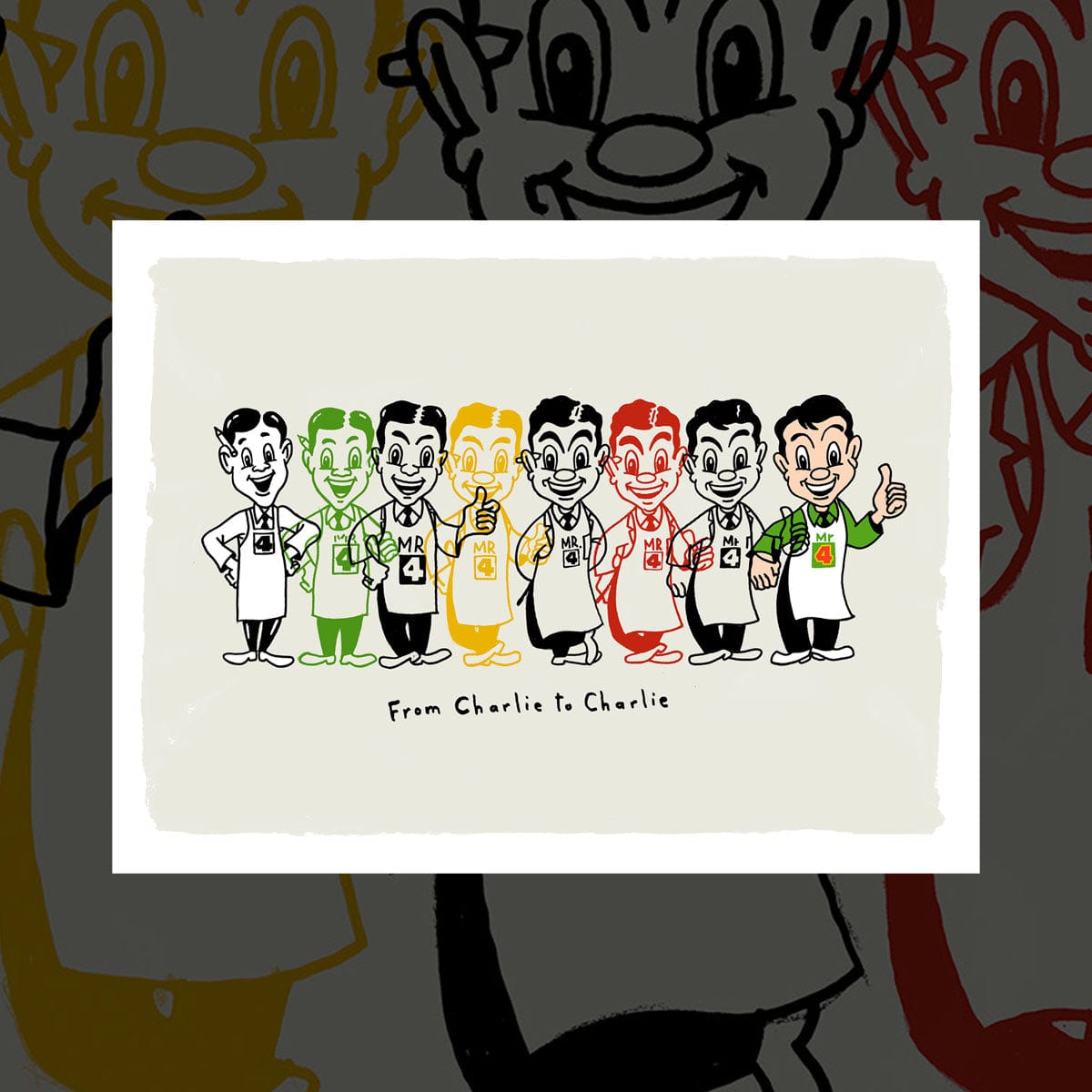 'From Charlie to Charlie' Art Print by Dick Frizzell – Fishmob - Iconic ...