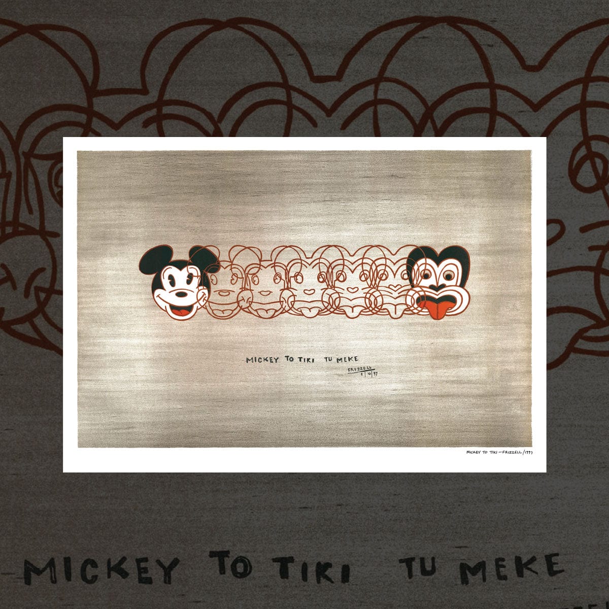 'Mickey to Tiki' art print by Dick Frizzell – Fishmob - Iconic NZ art ...