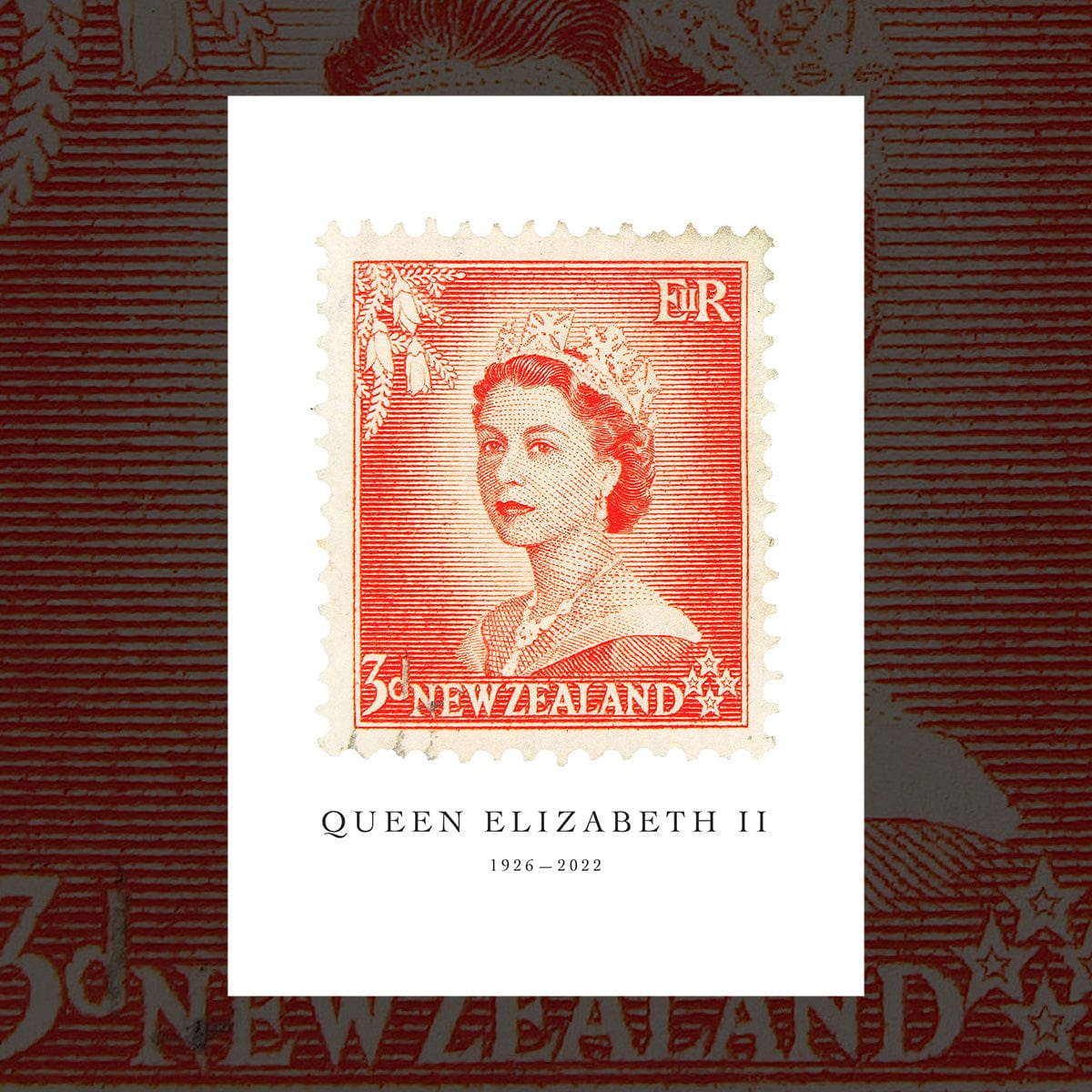 'Queen Elizabeth II' Commemorative Art Print – Fishmob - Iconic NZ art ...