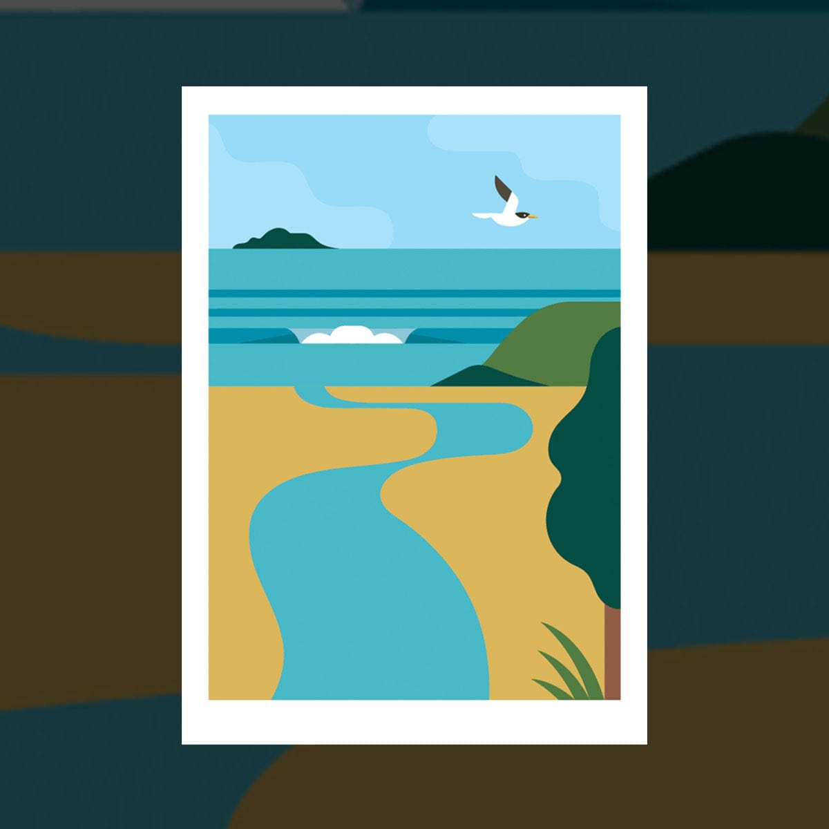 'The Estuary' art print by Greg Straight – Fishmob - Iconic NZ art prints