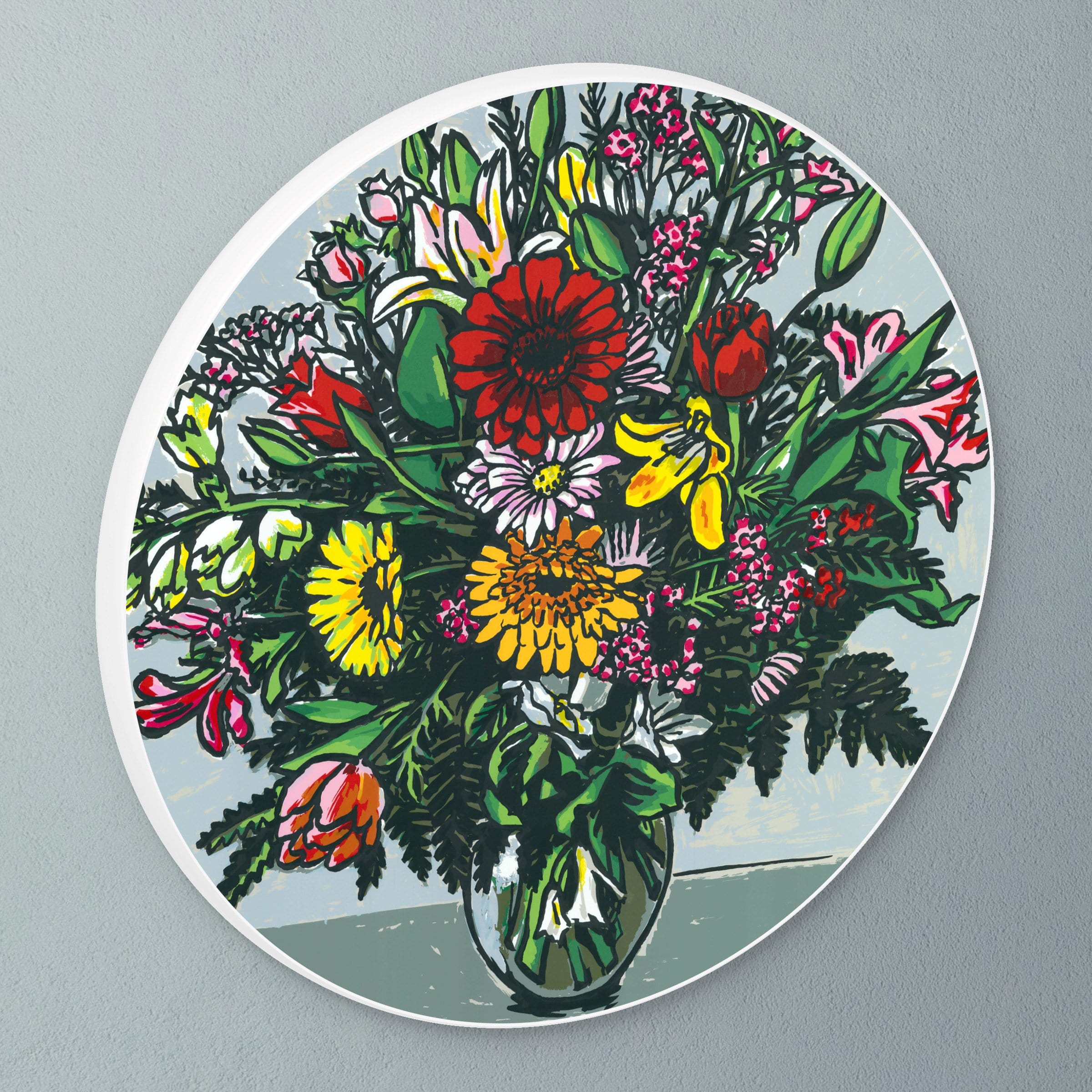 "Big Bunch" circular art disc by Dick Frizzell – Fishmob - Iconic NZ ...